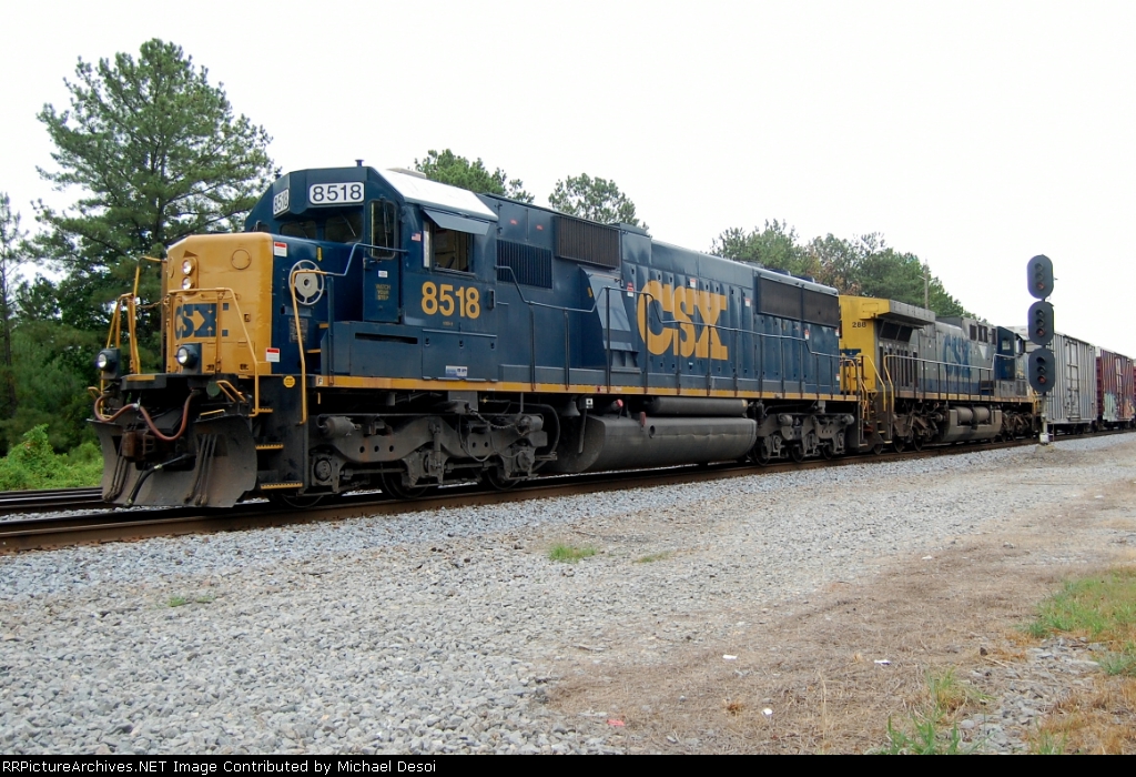 Looks can be deceiving, CSX SD-50 #8518 is actually working a local at Collier Yard